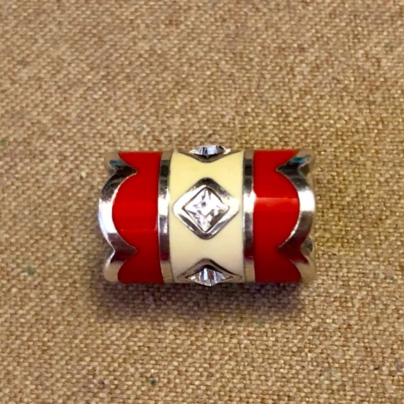 Brighton | Jewelry | Brighton Seadrift Bead Enameled In Red White With ...